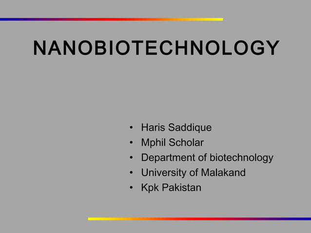 Nanobiotechnology | PPT