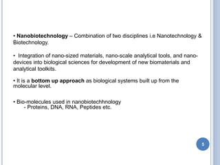Nanobiotechnology | PPTX | Biological Sciences | Science