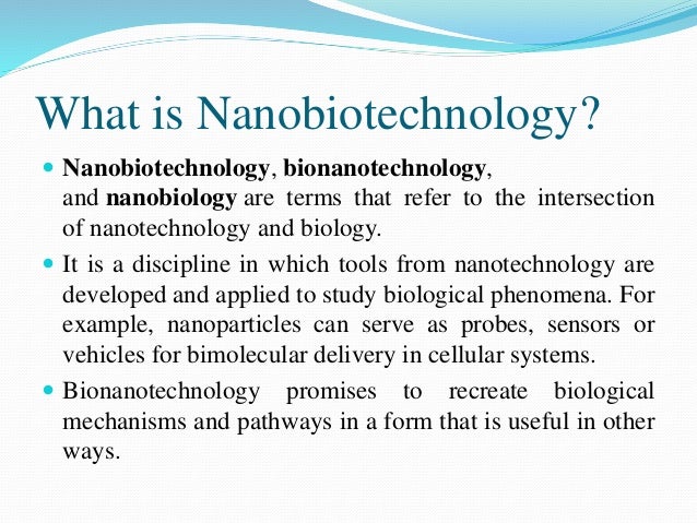 Nanobiotechnology/Nanobiotechnology by Sara Ishaq