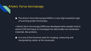 Atomic force microscopy(AFM),Scanning electron microscopy (SEM ...