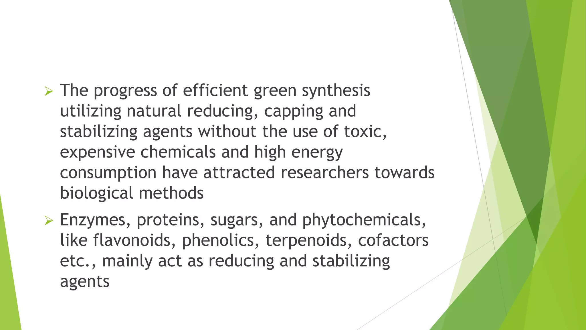 Green synthesis of nanoparticles | PPTX