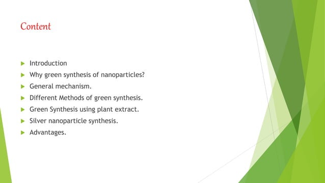 Green synthesis of nanoparticles | PPTX | Commodities | Economy