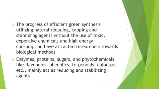 Green synthesis of nanoparticles | PPTX | Commodities | Economy
