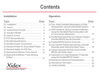 NanoBot nanomanipulator installation and operation 110321 | PDF