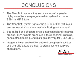 NanoBot nanomanipulator installation and operation 110321 | PDF