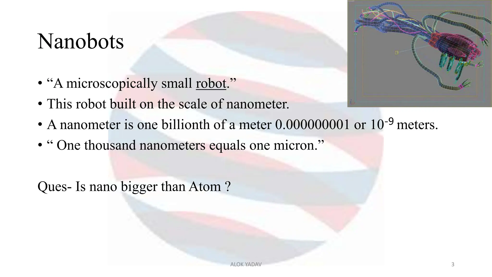 Role of NANOBOTS in microbiology | PPTX