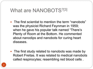 Nanobots the artifical blood | PPTX