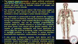 Nanobots: Lecture on the Artificial Blood | PPTX
