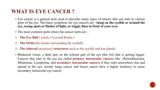 Nanocarrier based strategies for eye cancer management and | PPT