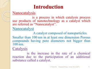 Nanocatalysis | PPTX