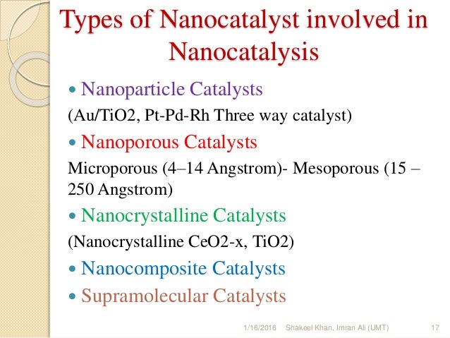 Nanocatalysis