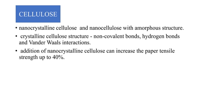 NANOCELLULOSE PPT.pptx | Chemistry | Science