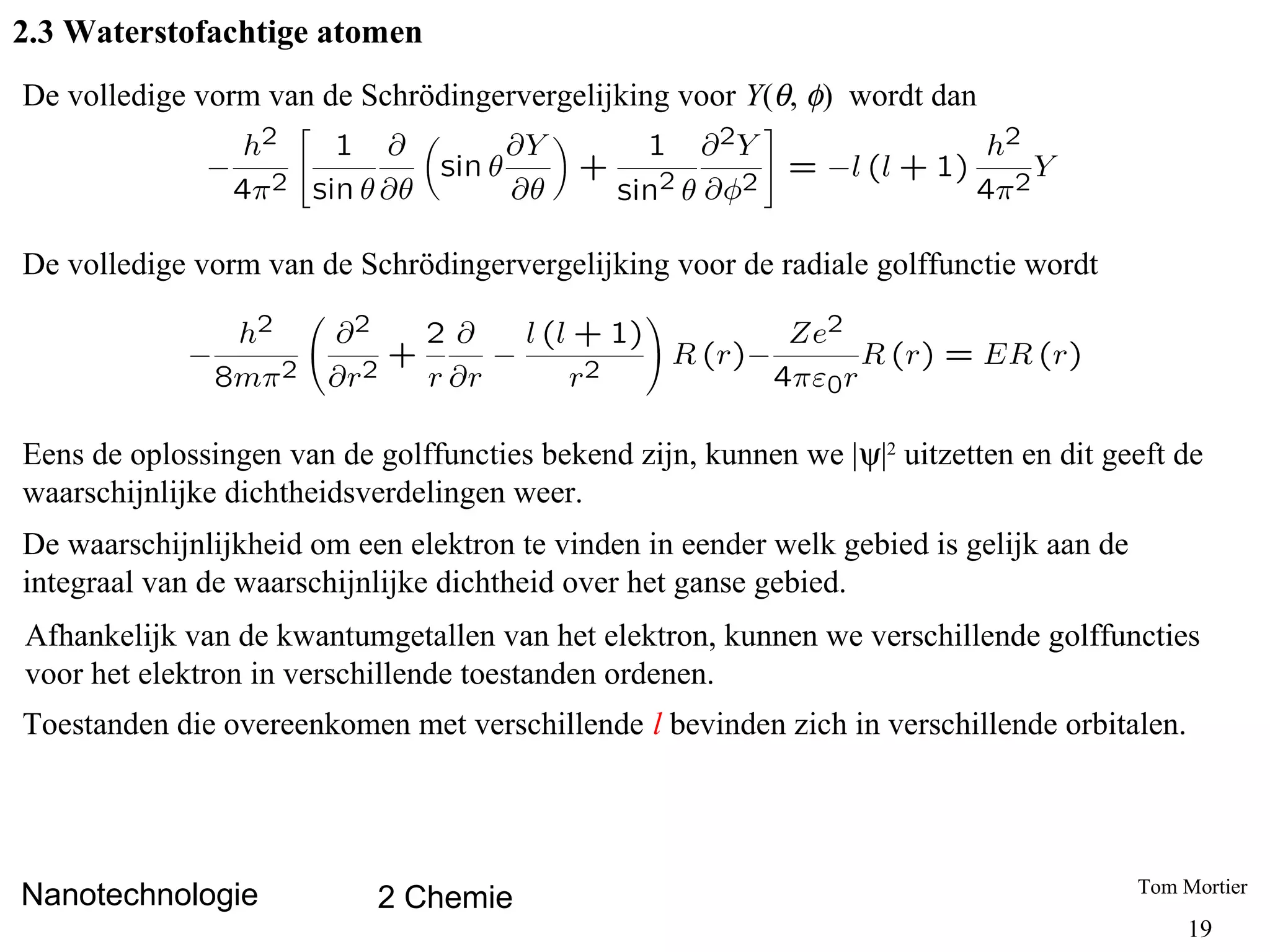 Nanochemie - kwantumchemie deel 3 | PPT