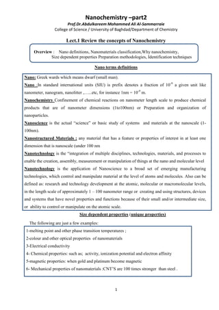 Nanochemistry lectures part2 | PDF