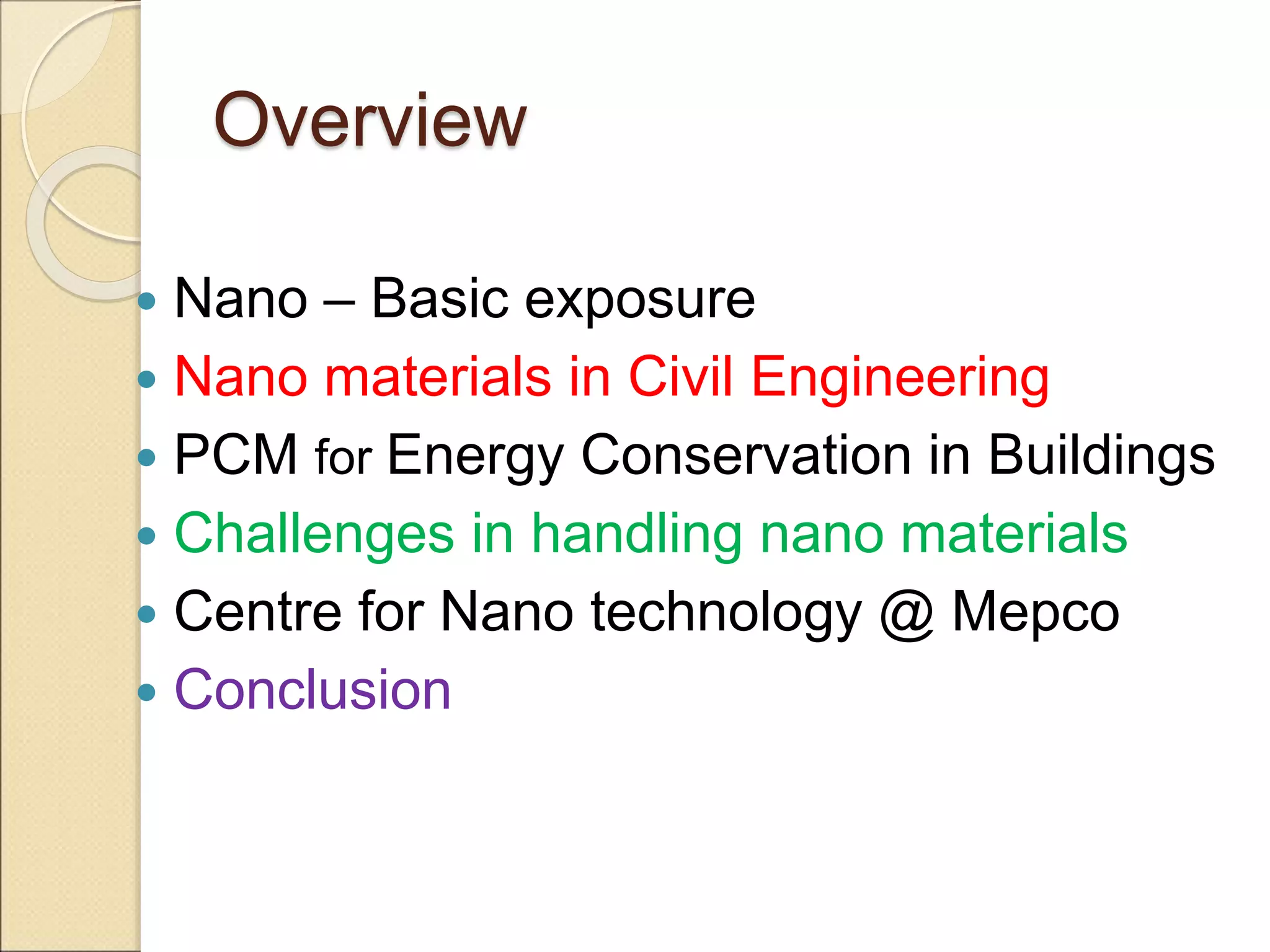 Nano in Civil Engineering | PPT