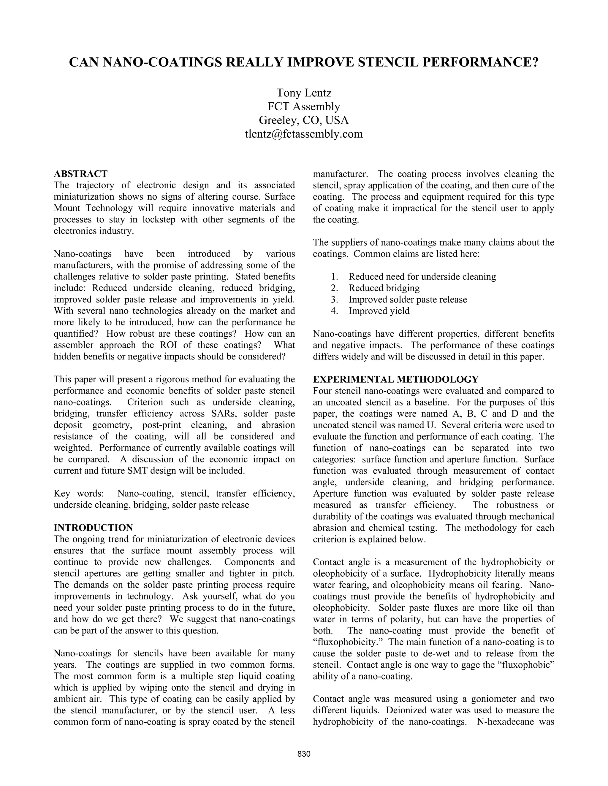 Nano coating solder | PDF