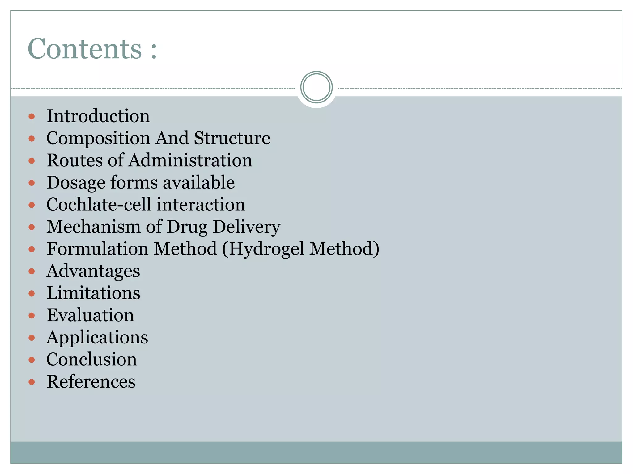 Nanocochlates a novel way of drug dlivery (114) | PPTX