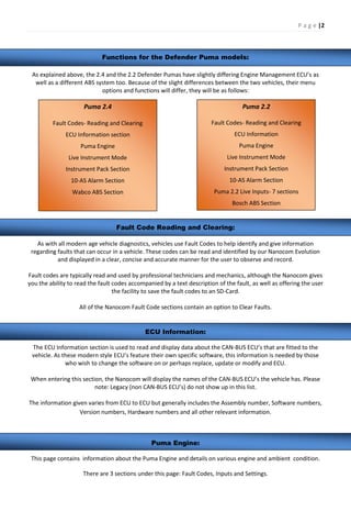 Nanocom defender puma 2.4 + 2.2 manual | PDF