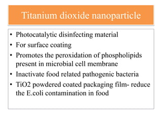 Nanocomposite in food packaging | PPTX