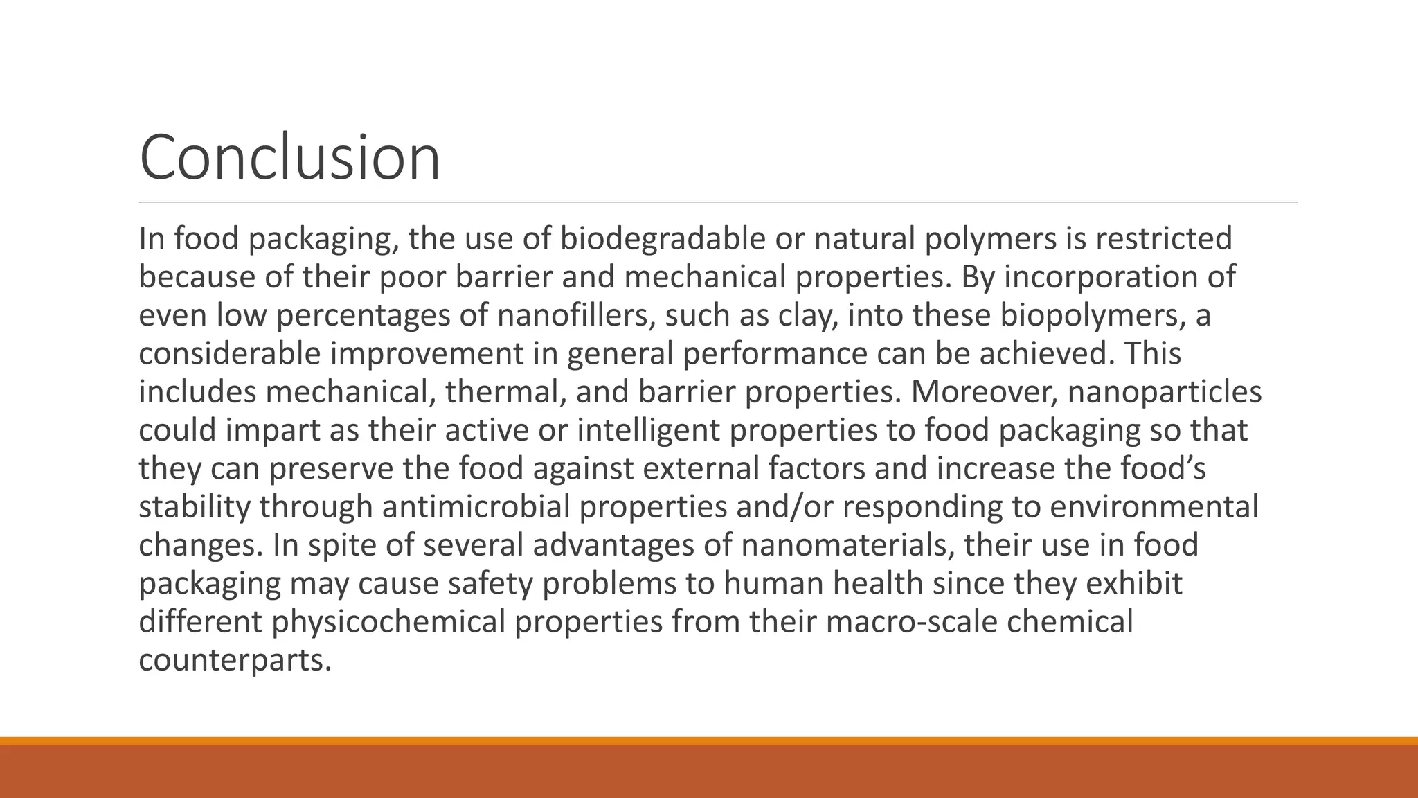 Nanocomposites in food packaging | PPTX