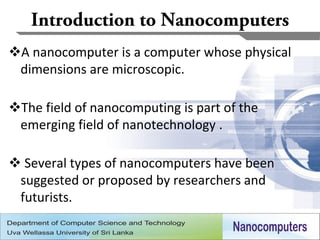 Nanocomputers | PDF