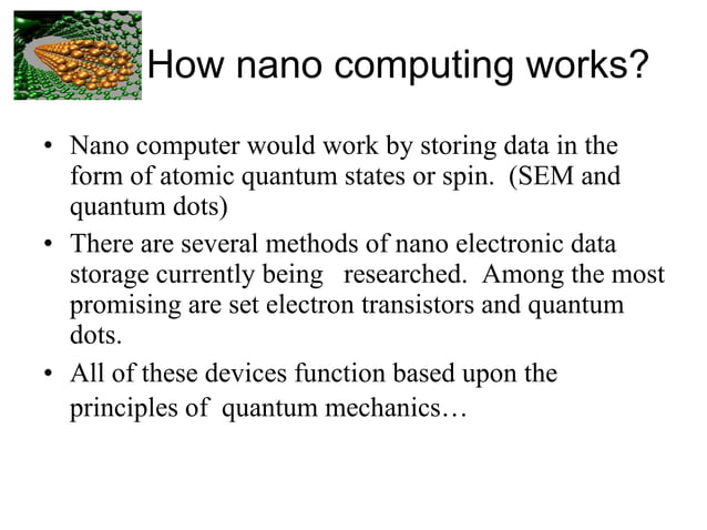 Nano computing | PPT