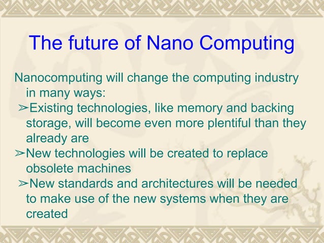 Nano computing. | PPT