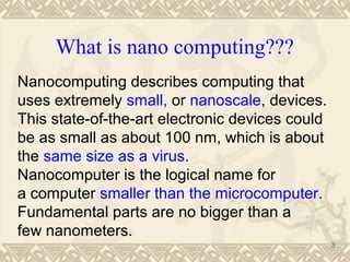 Nano computing. | PPT