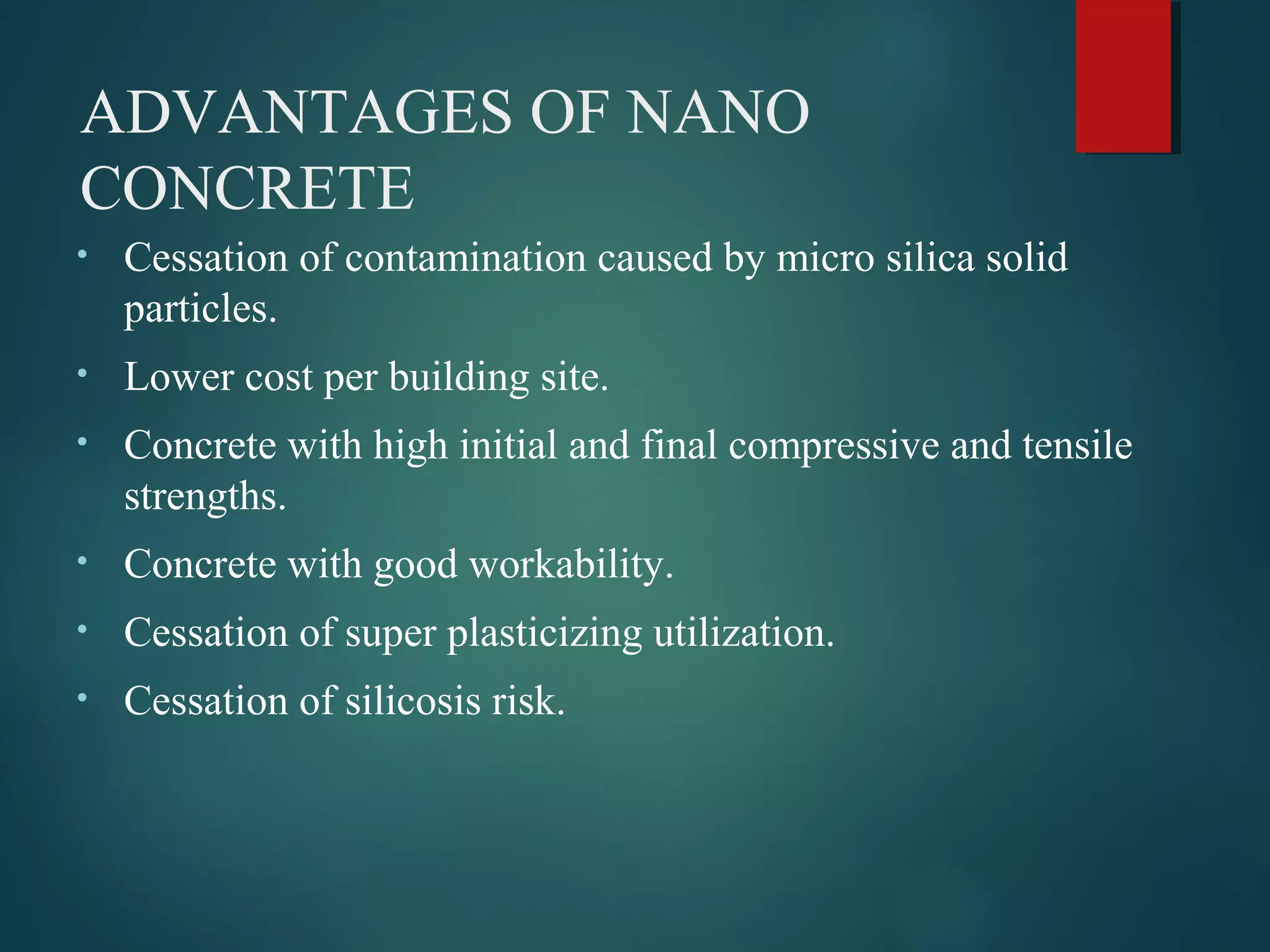 Nano concrete ppt | PPT