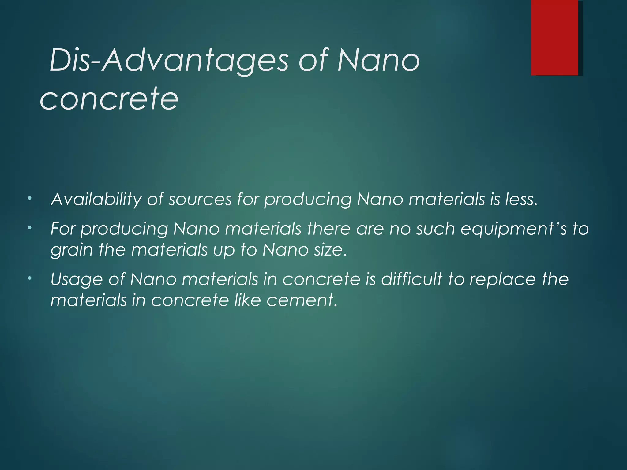 Nano concrete ppt | PPT