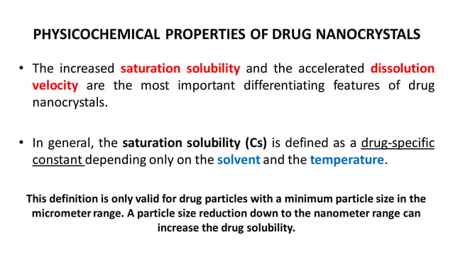 nanocrystals ; the formulation for poorly soluble drugs | PPT