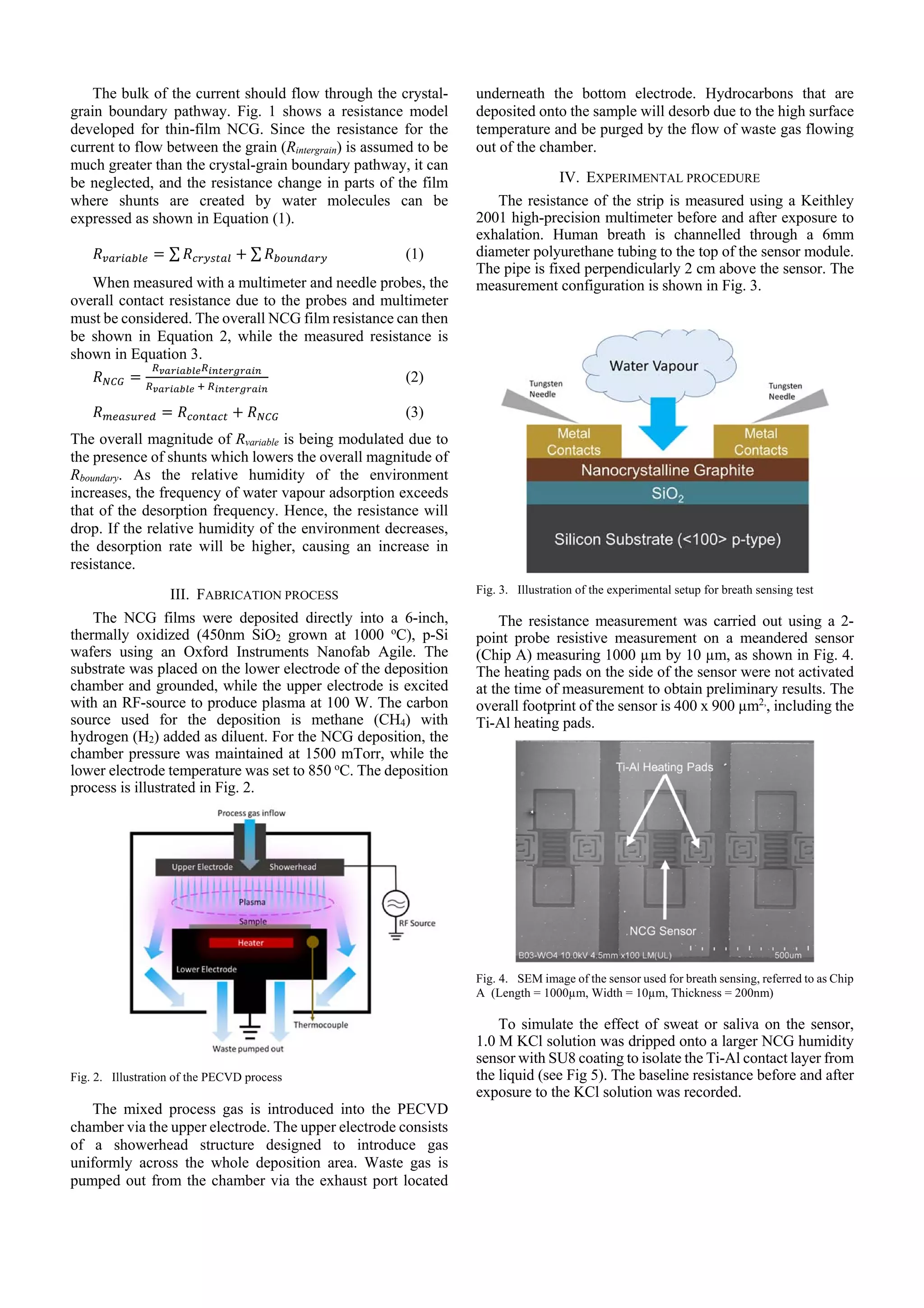 Nanocrystalline graphite humidity sensors for wearable breath monitoring applications | PDF