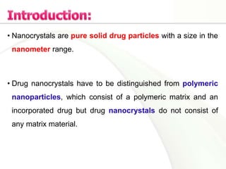 Nanocrystals | PPTX