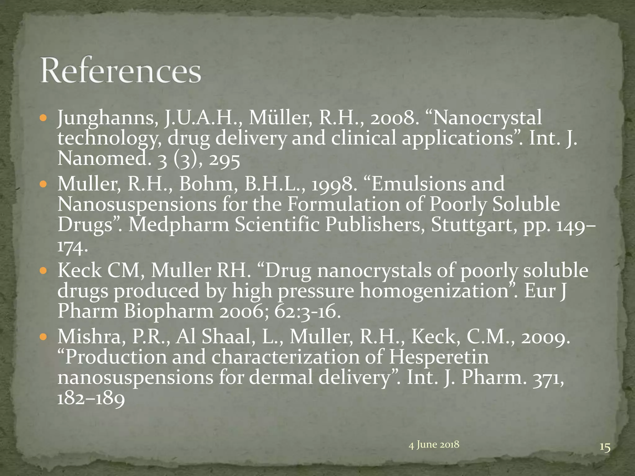 Nanocrystals for BCS class II and class IV drugs | PPTX