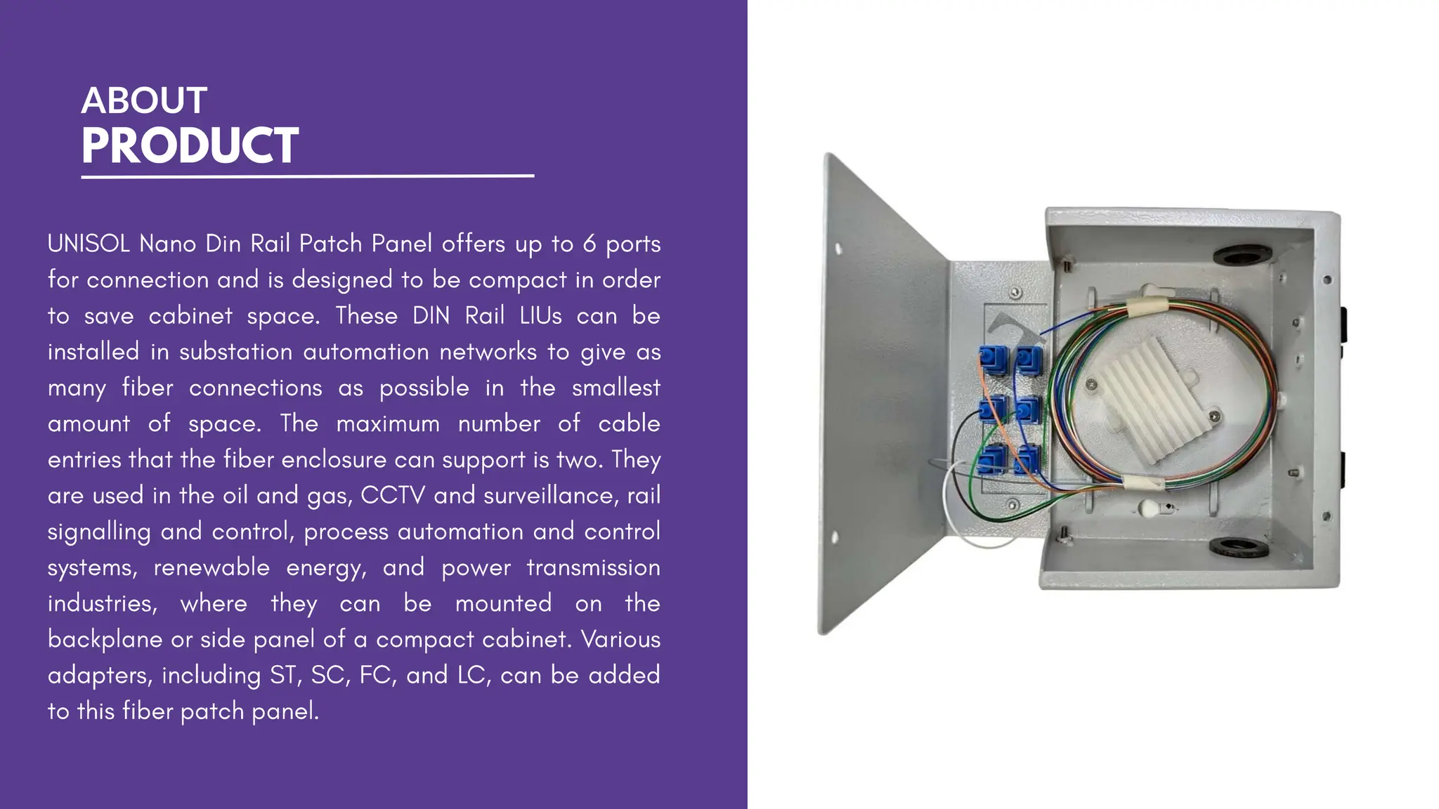 6 Port Nano Din rail Patch panel fiber optic | PDF