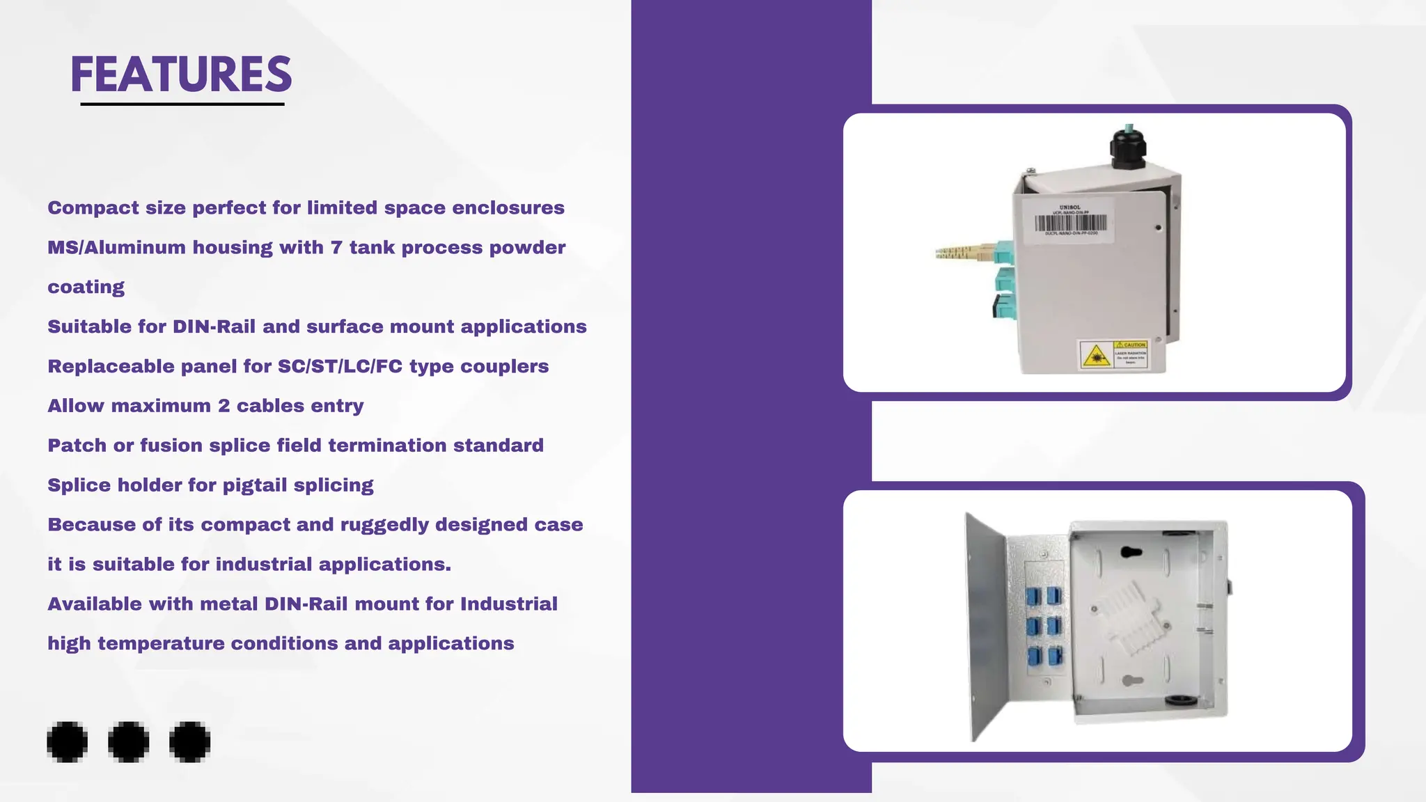 6 Port Nano Din rail Patch panel fiber optic | PDF