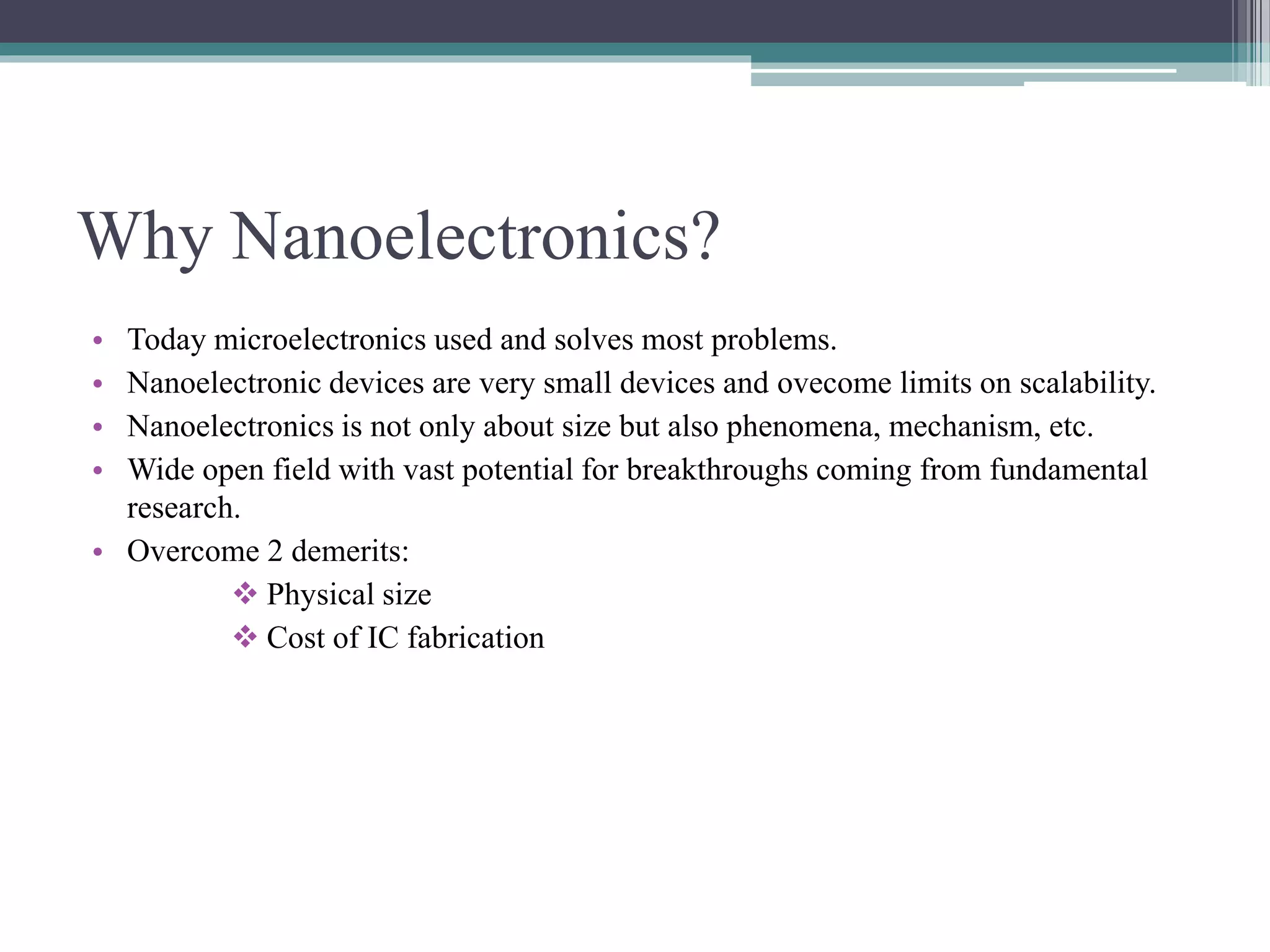 Nanoelectronics | PPTX