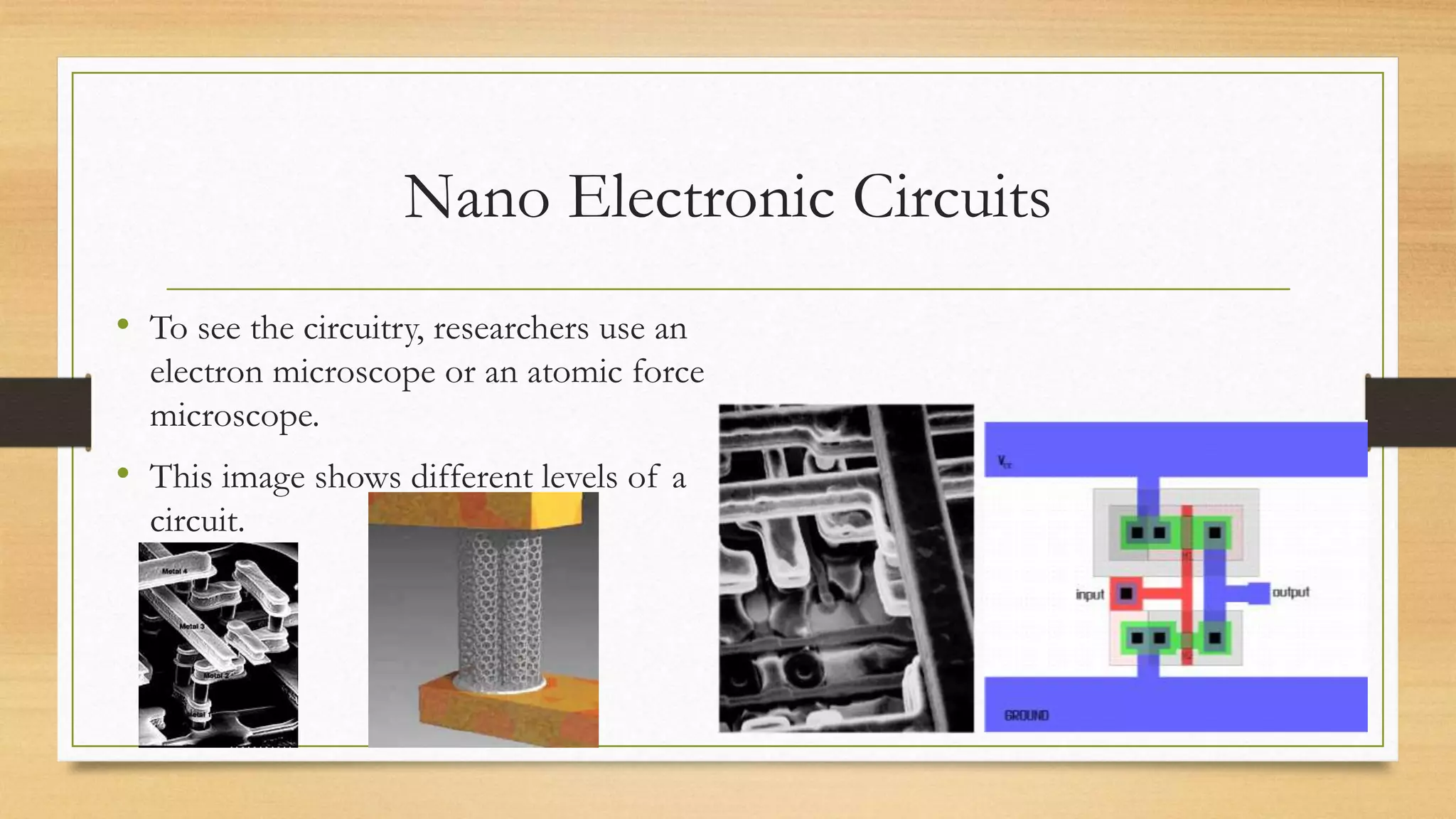 Nano electronics Technology and its Application | PPTX