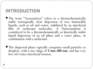Nanoemulsion | PPT