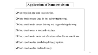 Nano emulsion | PPTX