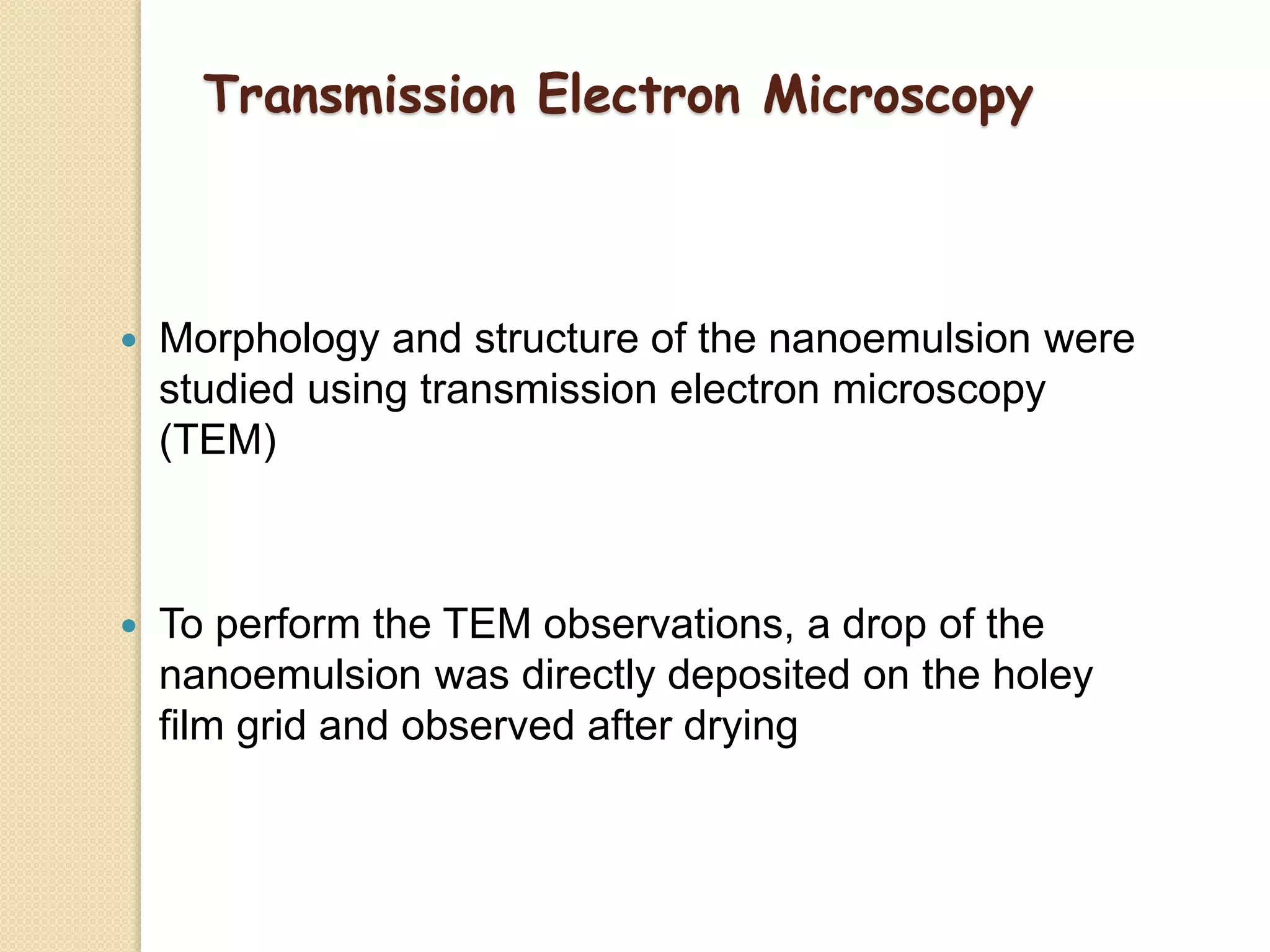 Nanoemulsion CHINCHOLE | PPTX