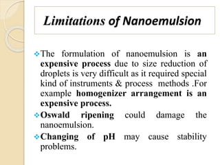 Nanoemulsion In Allopathic Drug | PPTX