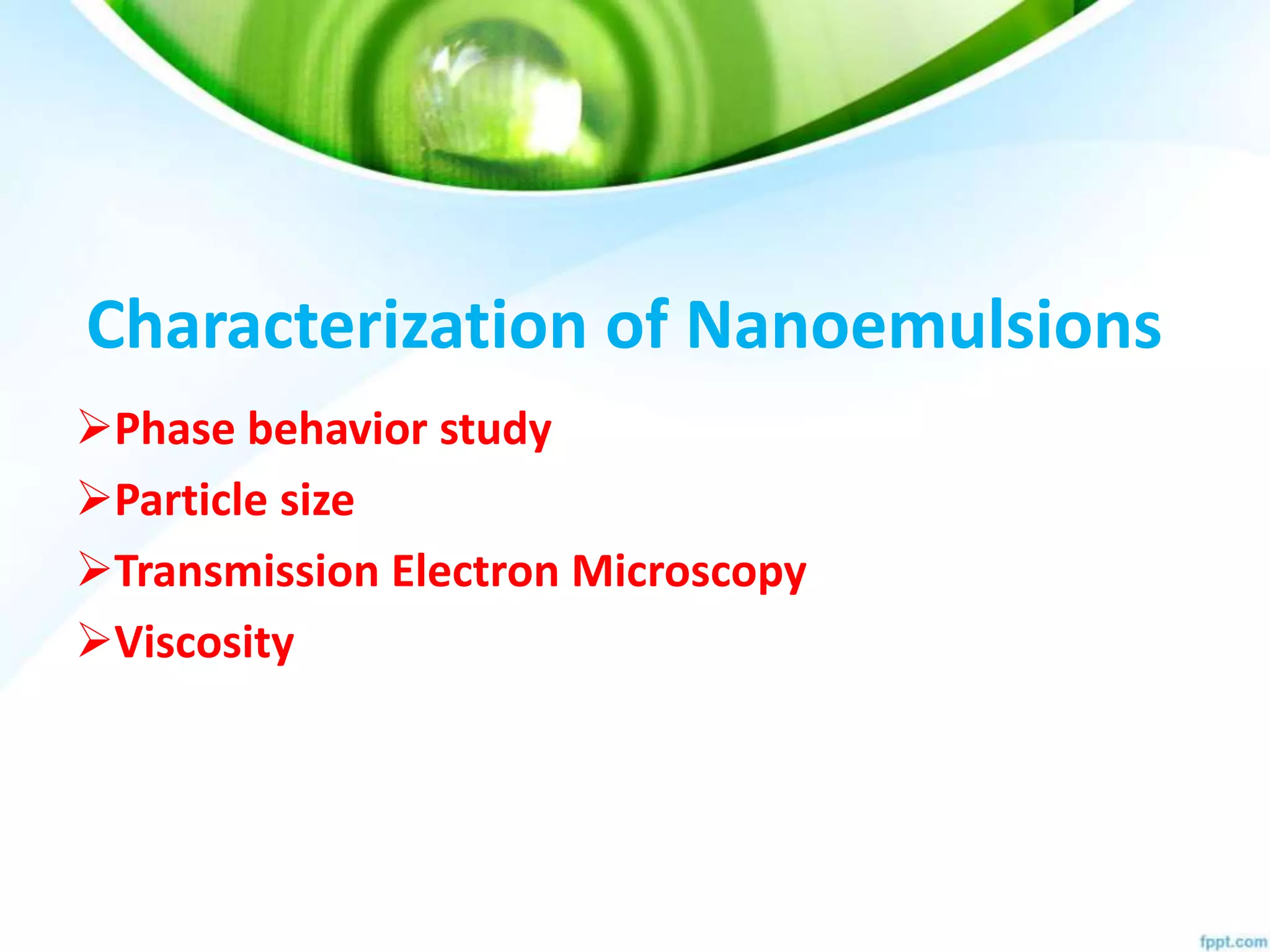 Nanoemulsion | PPTX