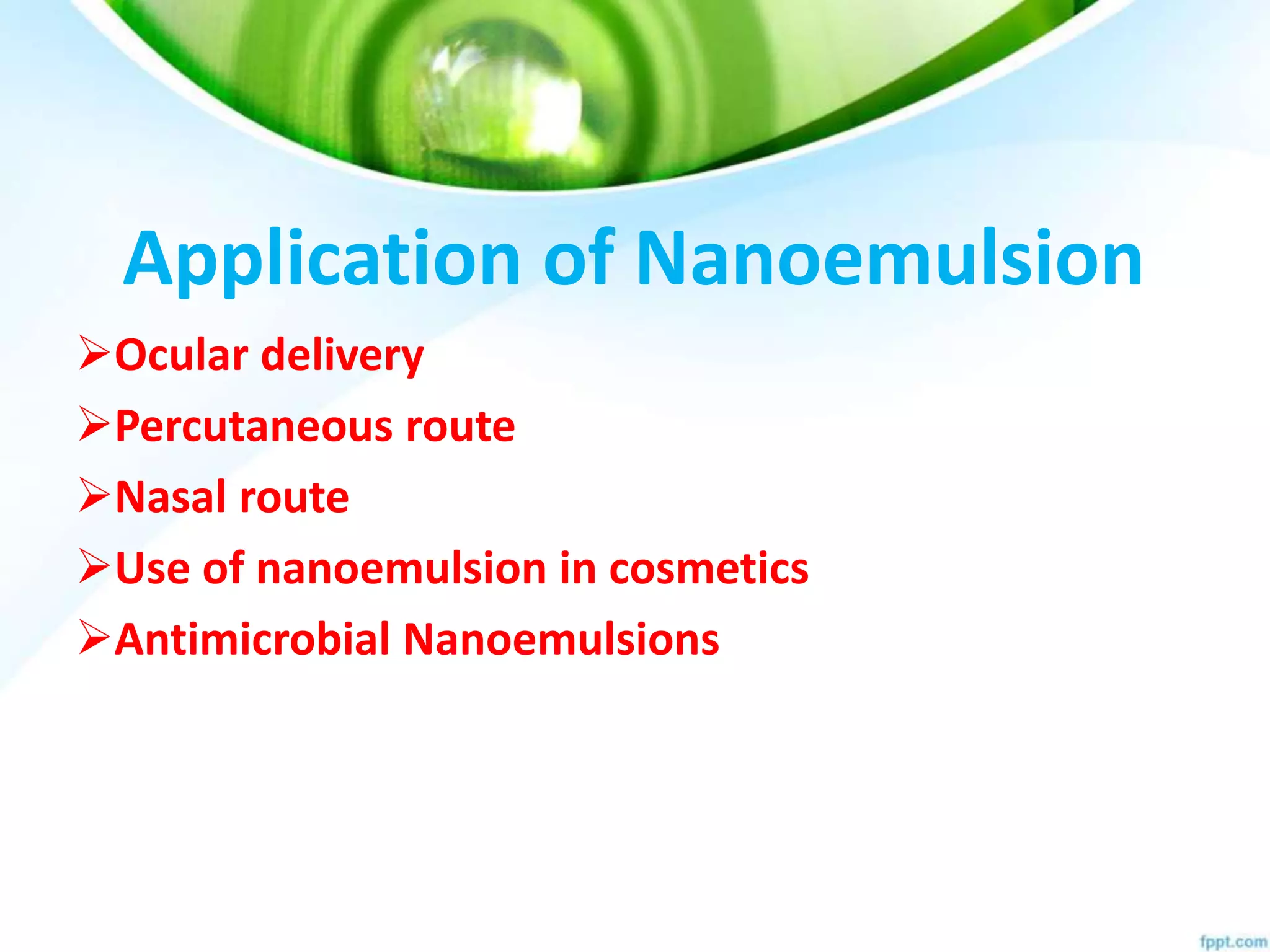Nanoemulsion | PPTX