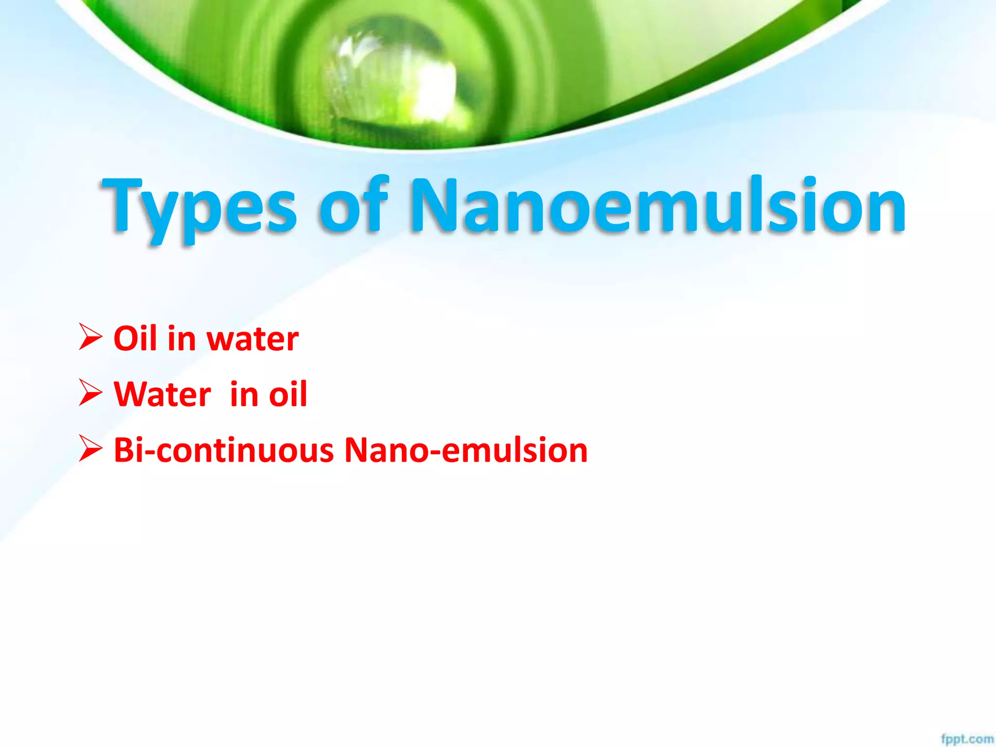 Nanoemulsion | PPTX