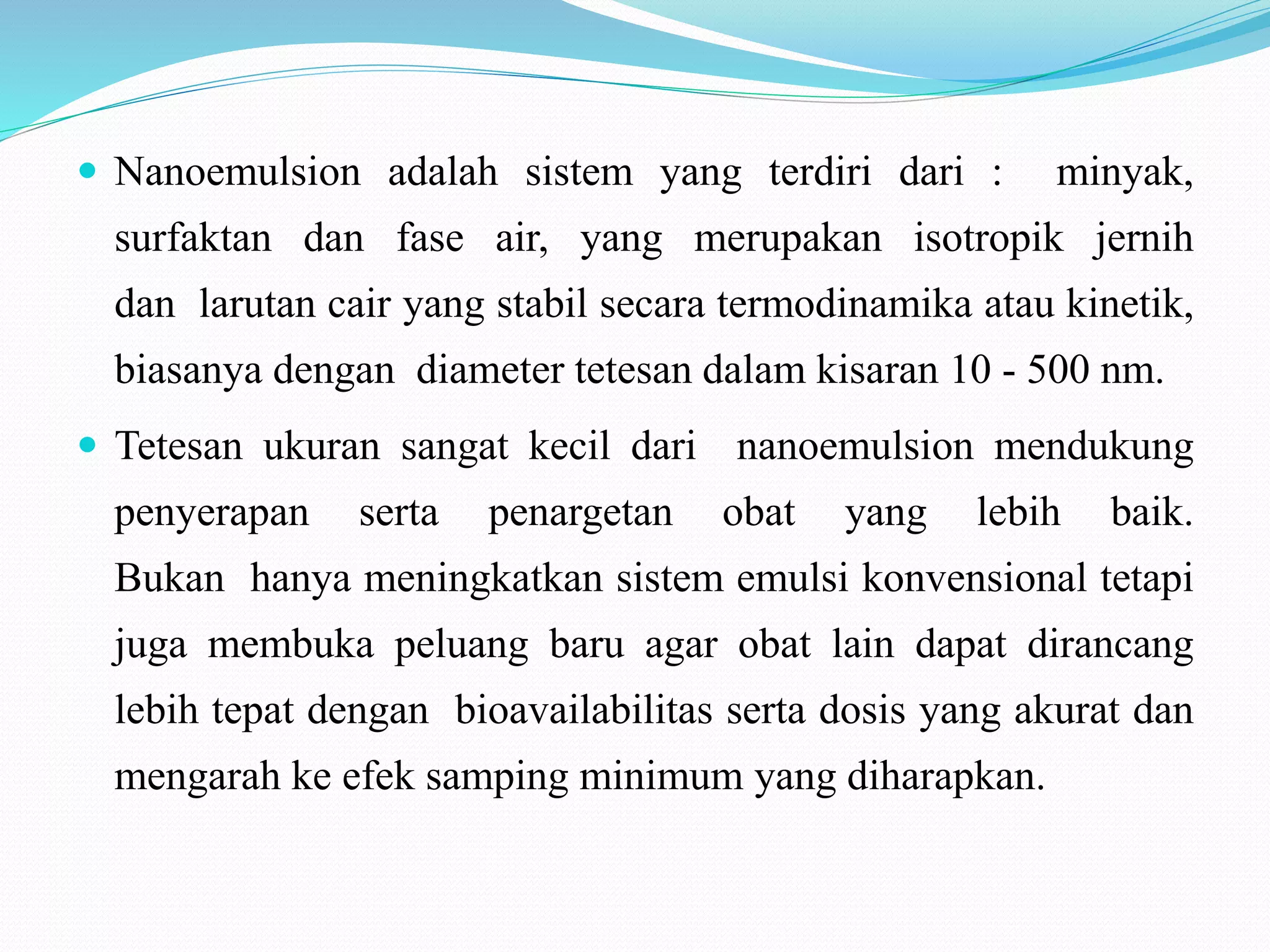 Nanoemulsion kel.06 smstr 5 a | PPTX