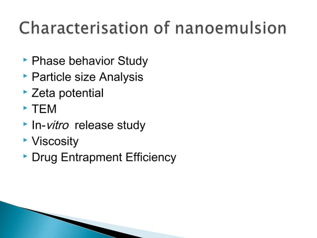 Nanoemulsion : A versatile drug delivery system | PPT