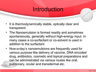 Nanoemulsions | PPT