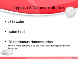 Nanoemulsions | PPT