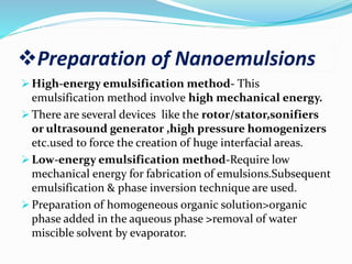 Nanoemulsions anup | PPT